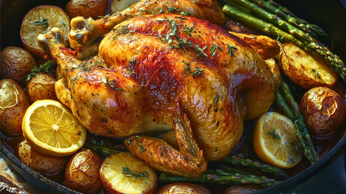 Skillet Chicken with Spring Vegetables Recipe